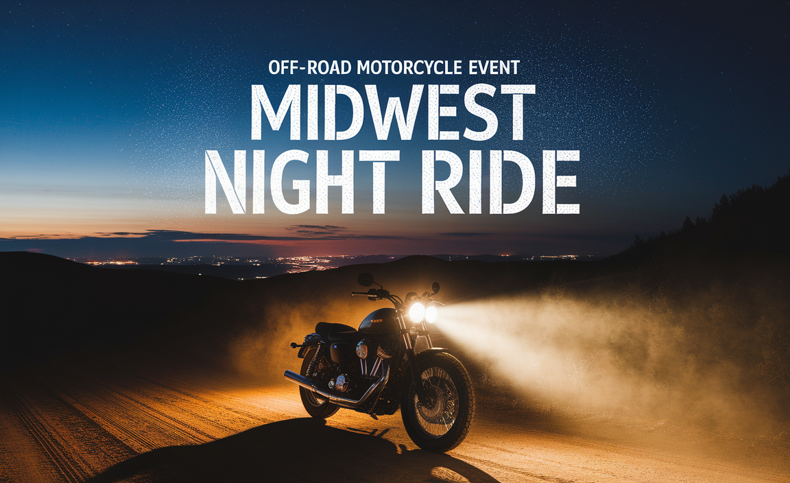 Exploring Off-Road Motorcycle Event Midwest Route Night Ride
